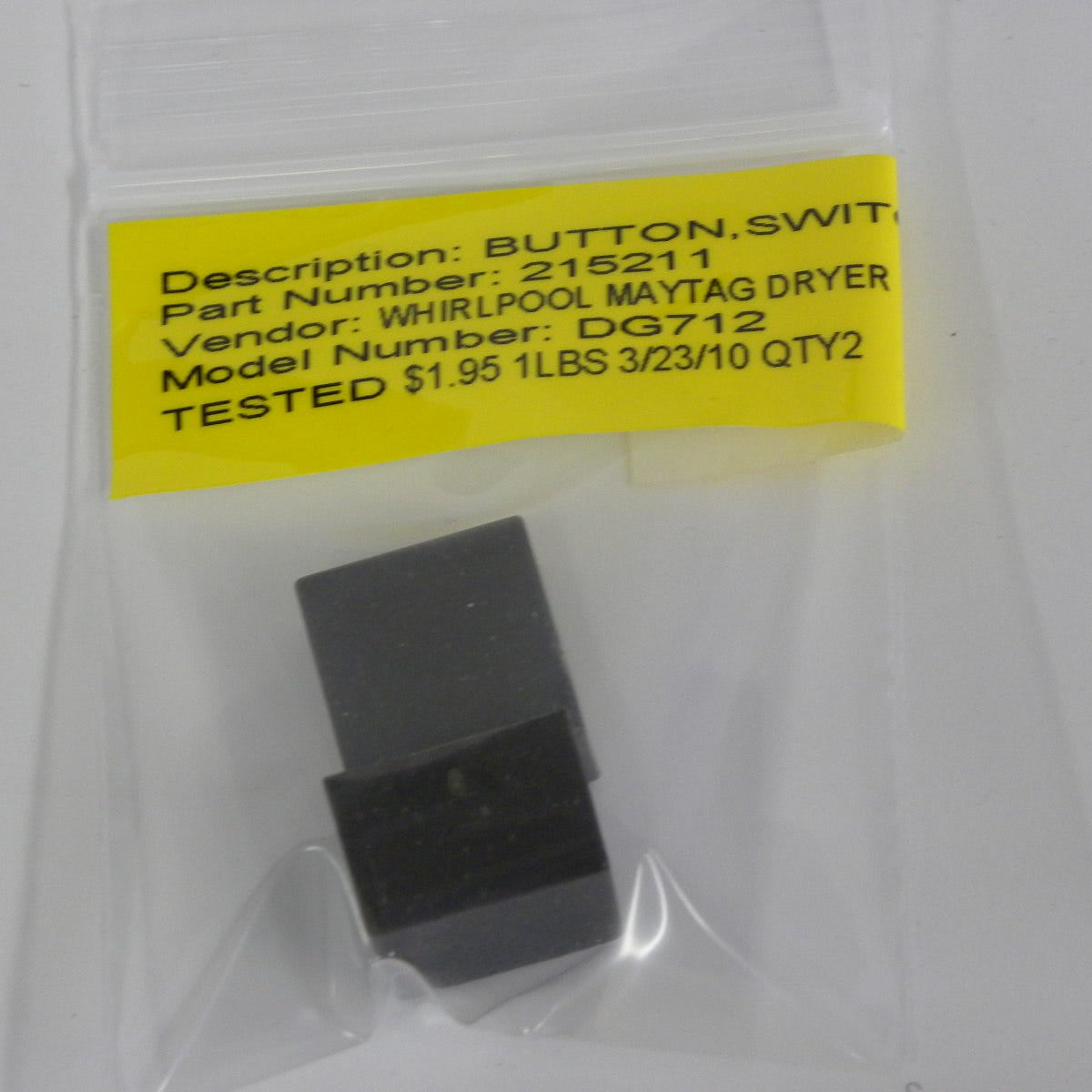 Whirlpool Dryer Button Switch 215211 – Appliance Depot