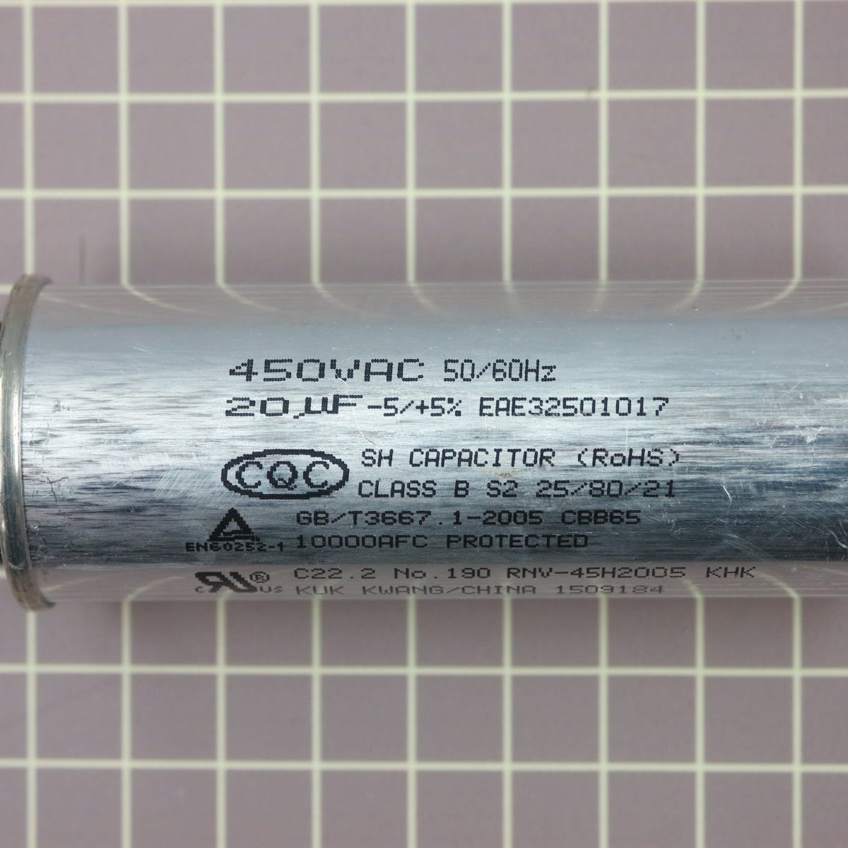 Capacitor (20uf -5/+5%) (50/60hz) EAE32501017 – Appliance Depot