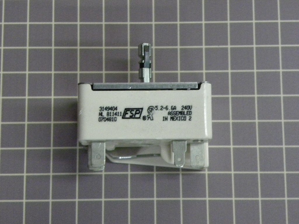 Infinite Switch 6" (5.2 - 6.6A) WP3149404 – Appliance Depot