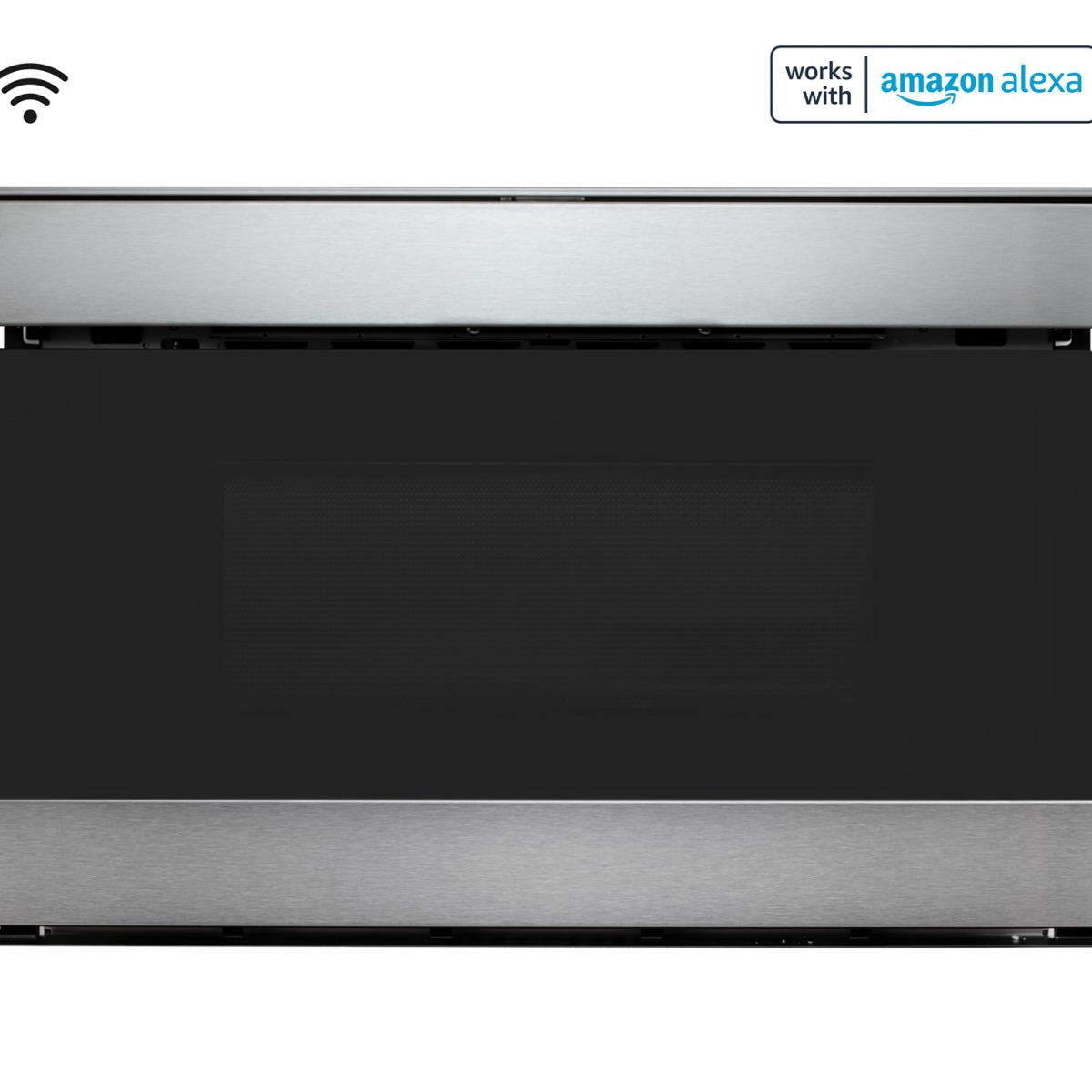 24 in. 1.2 cu. ft. 950W Sharp Stainless Steel Smart Easy Wave Open Mic ...