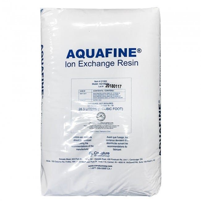 Aquafine Resin AQ 100- NA, 1 Cuft Bag 21502 – Appliance Depot