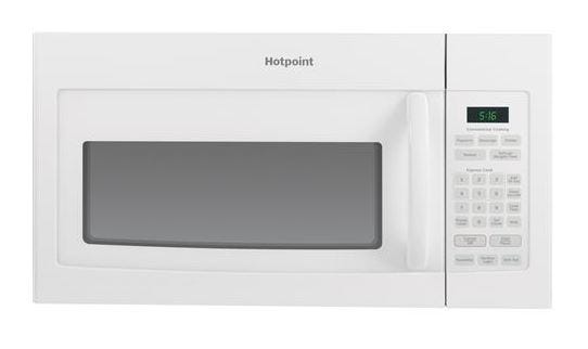 Hotpoint 1.6 Cu. Ft. Over-the-Range Microwave Oven RVM5160DHWW ...